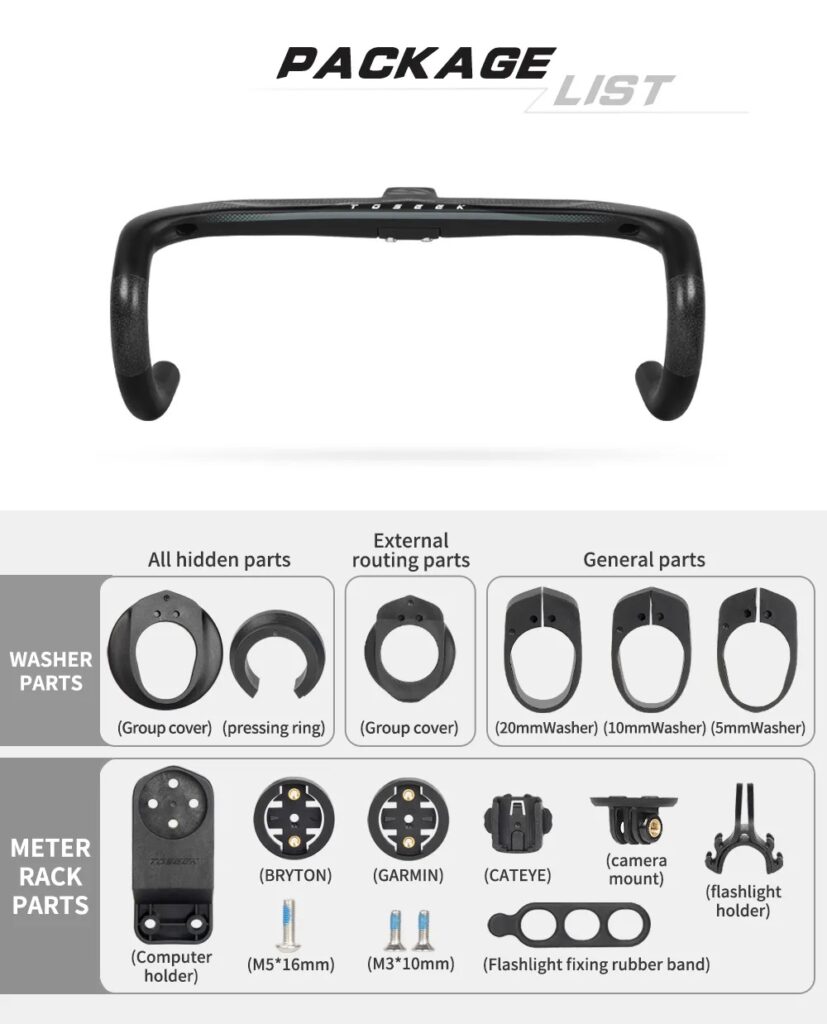 Ghi đông liền pô tăng Full Carbon TOSEEK TR5500 | Bikevn.com